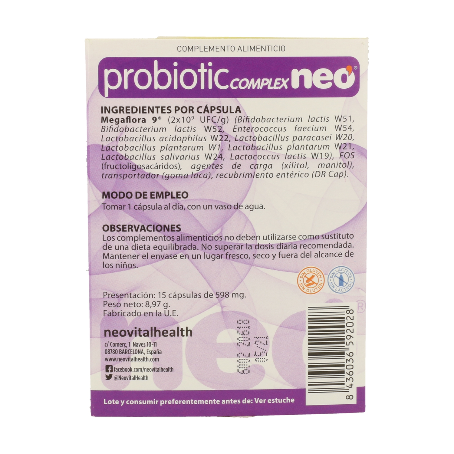 Probiotic Complex 15 cápsulas de Neo | Naturitas