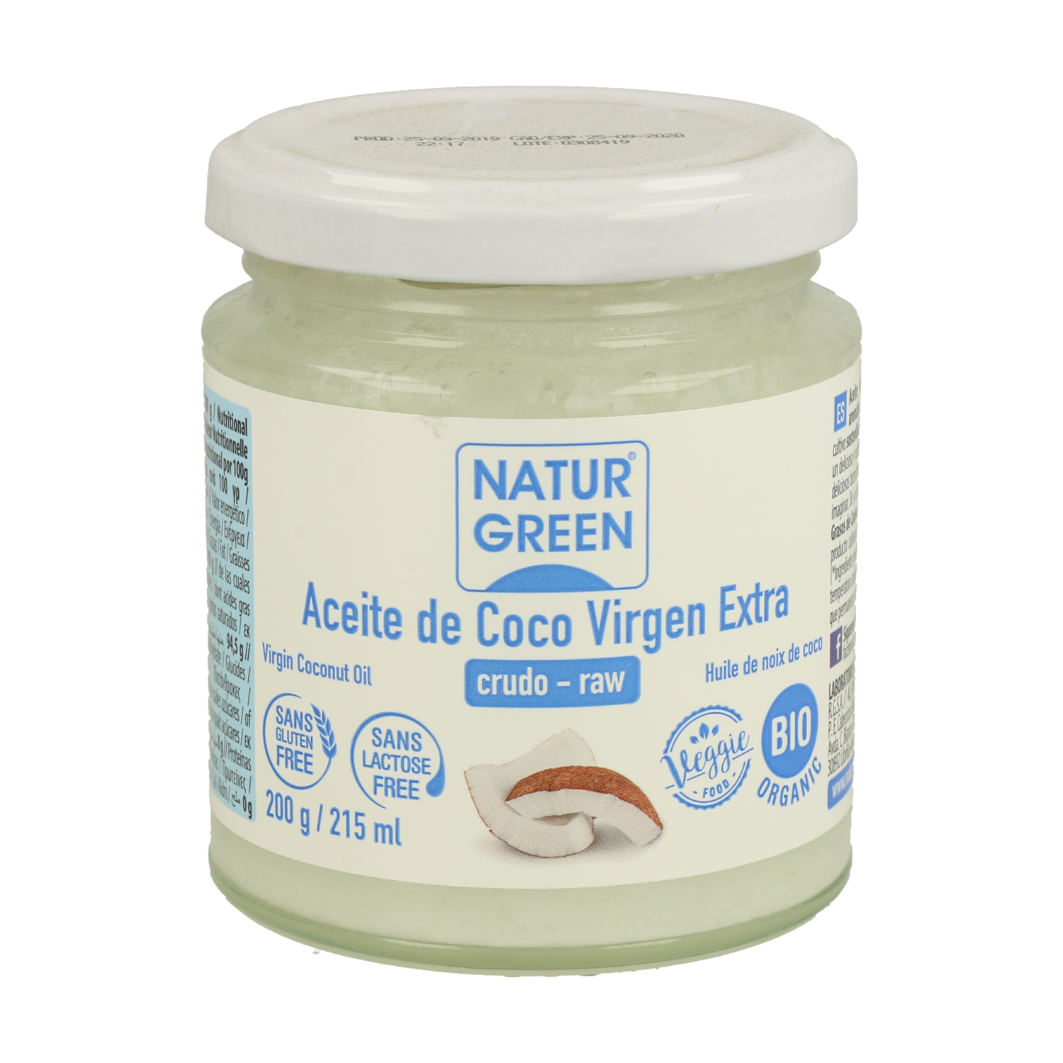 Aceite de Coco Bio 200 ml de aceite de Naturgreen | Naturitas
