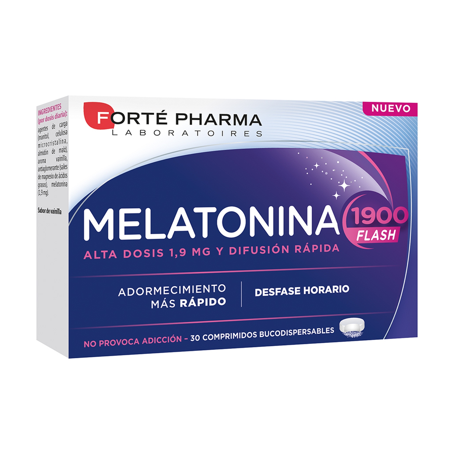 Forté Melatonina Flash 1900 30 comprimidos de Forté Pharma | Naturitas