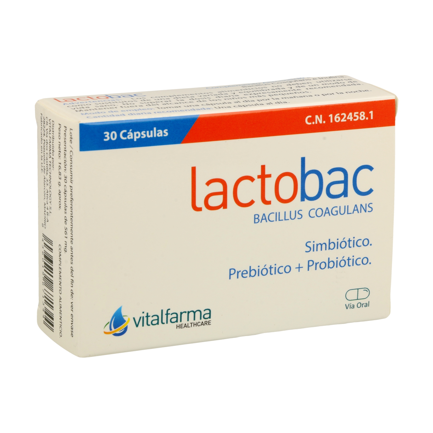Lactobac 30 cápsulas de Vitalfarma | Naturitas