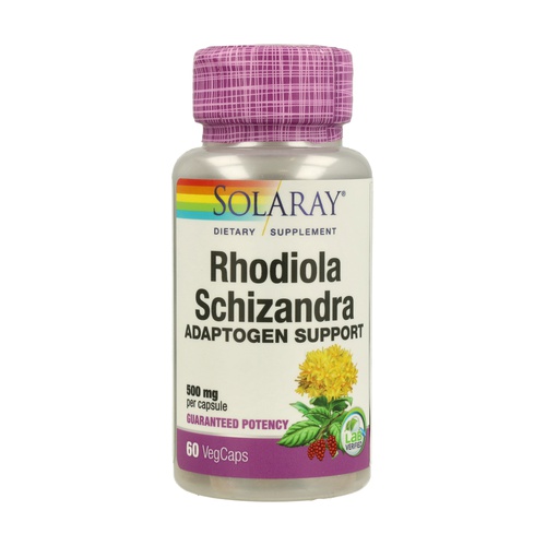 Comprar Rhodiola & Schizandra 60 cápsulas vegetales de 500mg Solaray ...