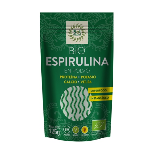 Comprar Espirulina en polvo Bio 125 g de polvo Sol Natural | Naturitas