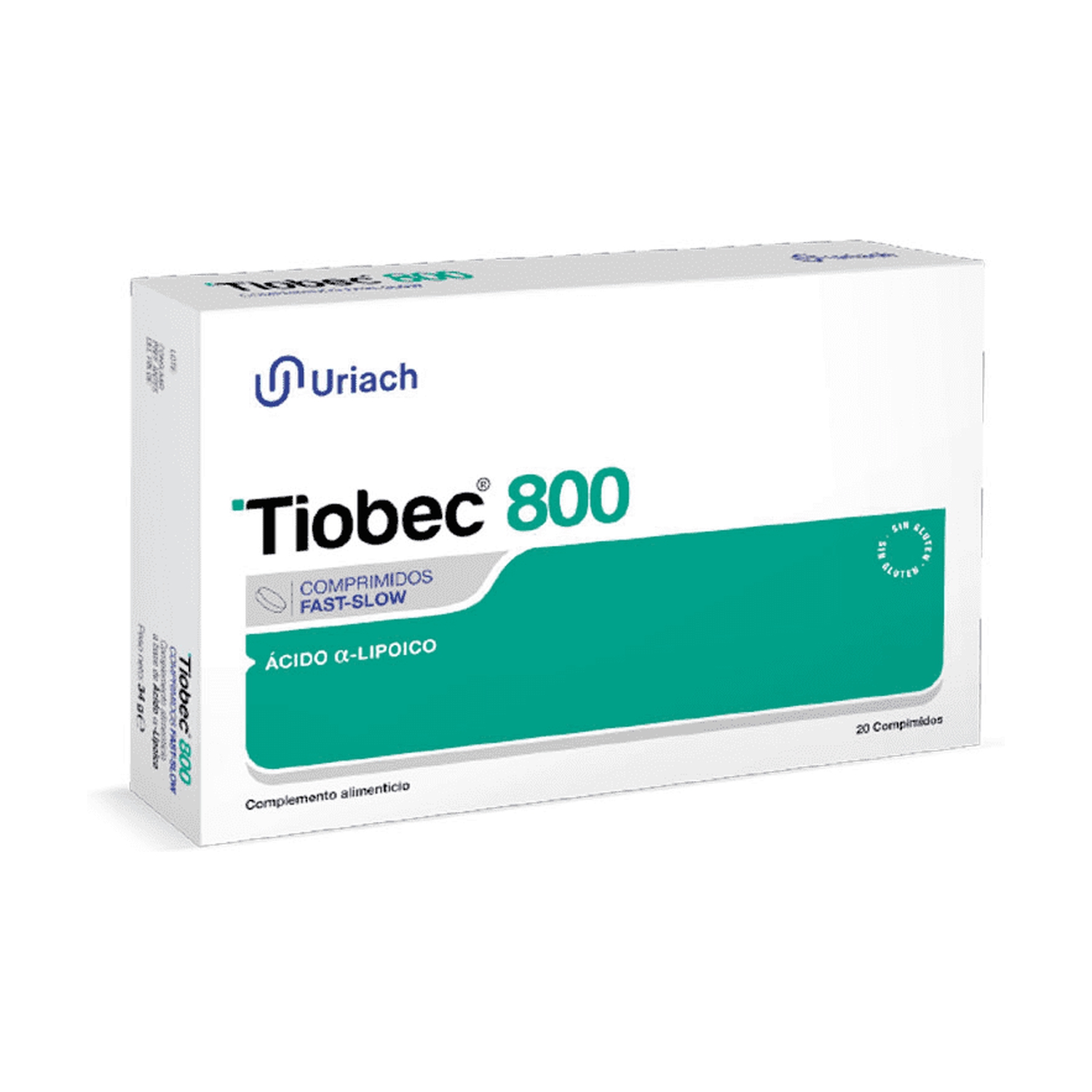 Tiobec 800 20 comprimidos de Uriach | Naturitas