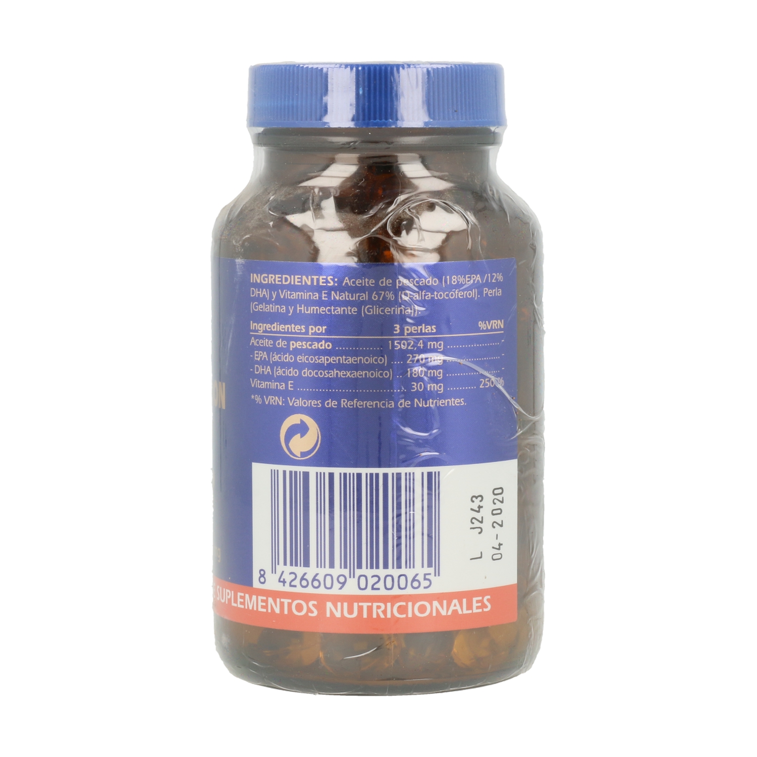 Aceite Salmón Omega 3 180 perlas de 500mg de GSN | Naturitas