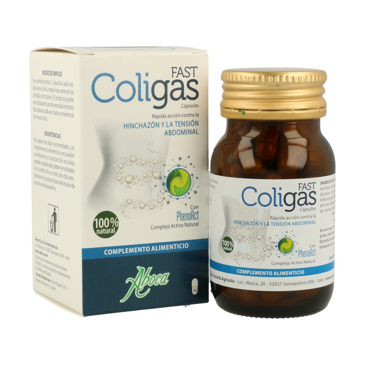 Coligas Fast 50 cápsulas de Aboca | Naturitas